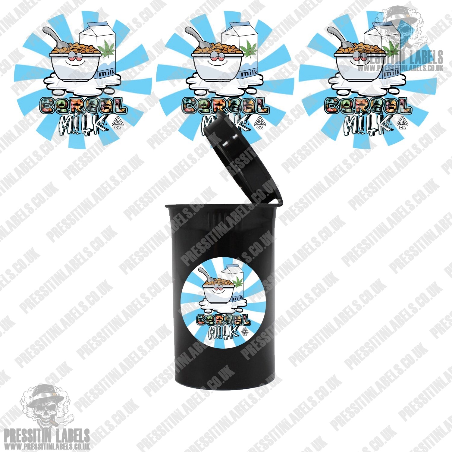 Cereal Milk Cali Pop Top Slap Stickers - Pressitin Labels
