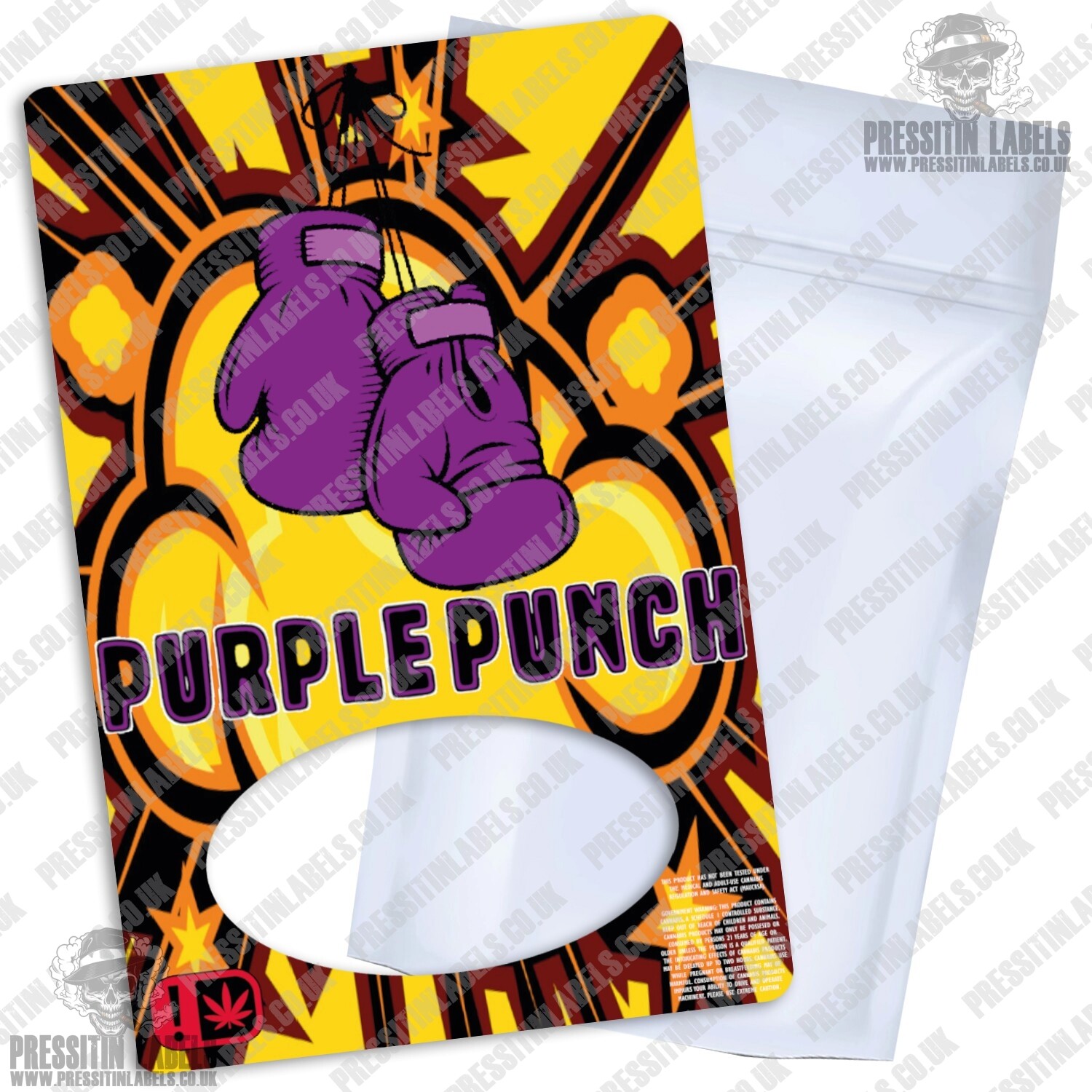 Purple Punch Type 2 Mylar Bag Labels - Baggies Sticker Labels ...