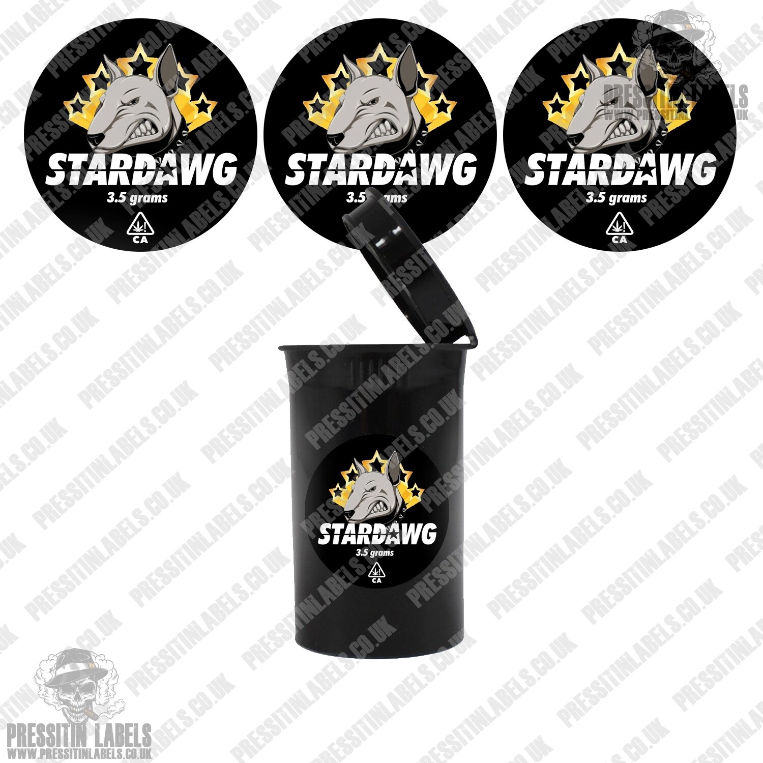 Stardawg Cali Pop Top Slap Stickers - Pressitin Labels