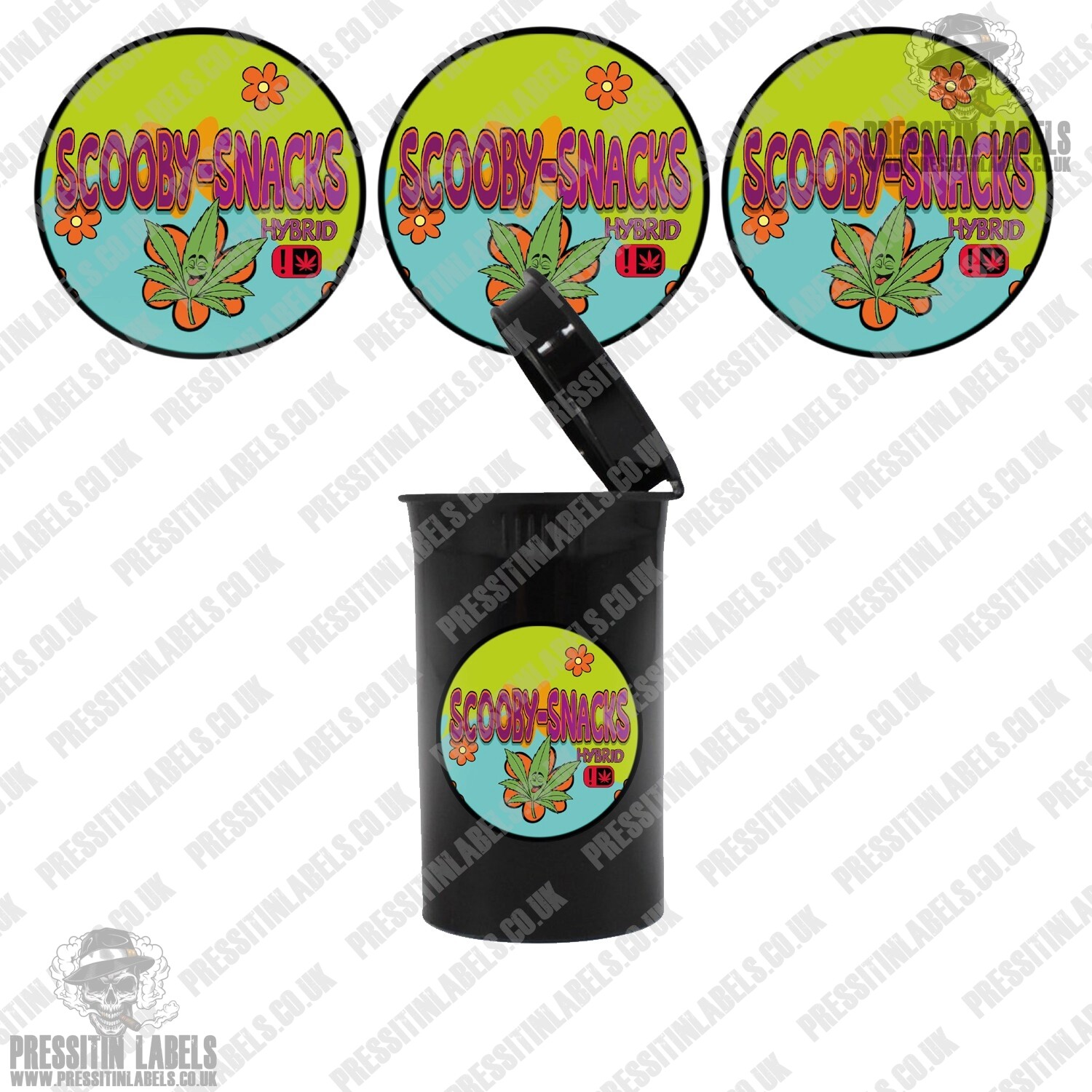 Scooby Snacks Cali Pop Top Slap Stickers - Pressitin Labels