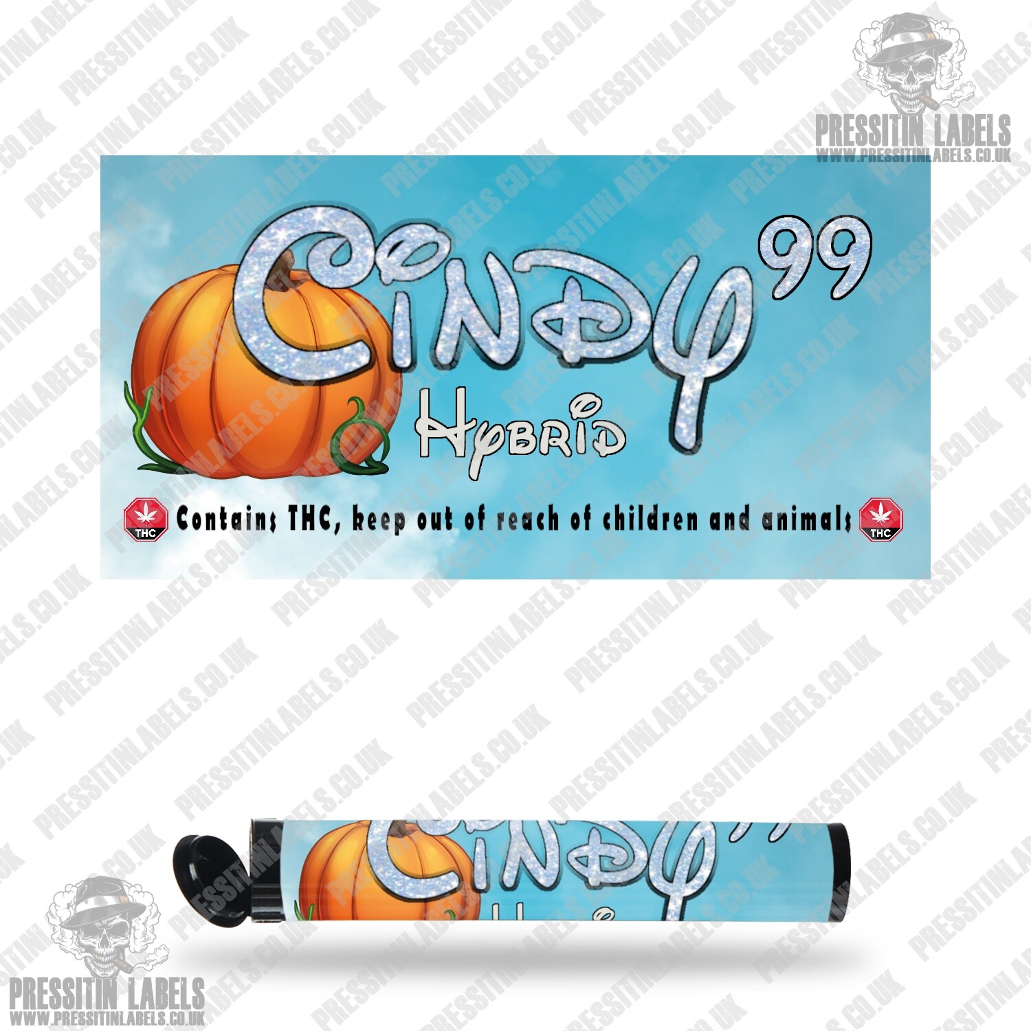 Cindy 99 Pre-Roll Labels - Cali Pre Rolled Stickers - Pressitin Labels