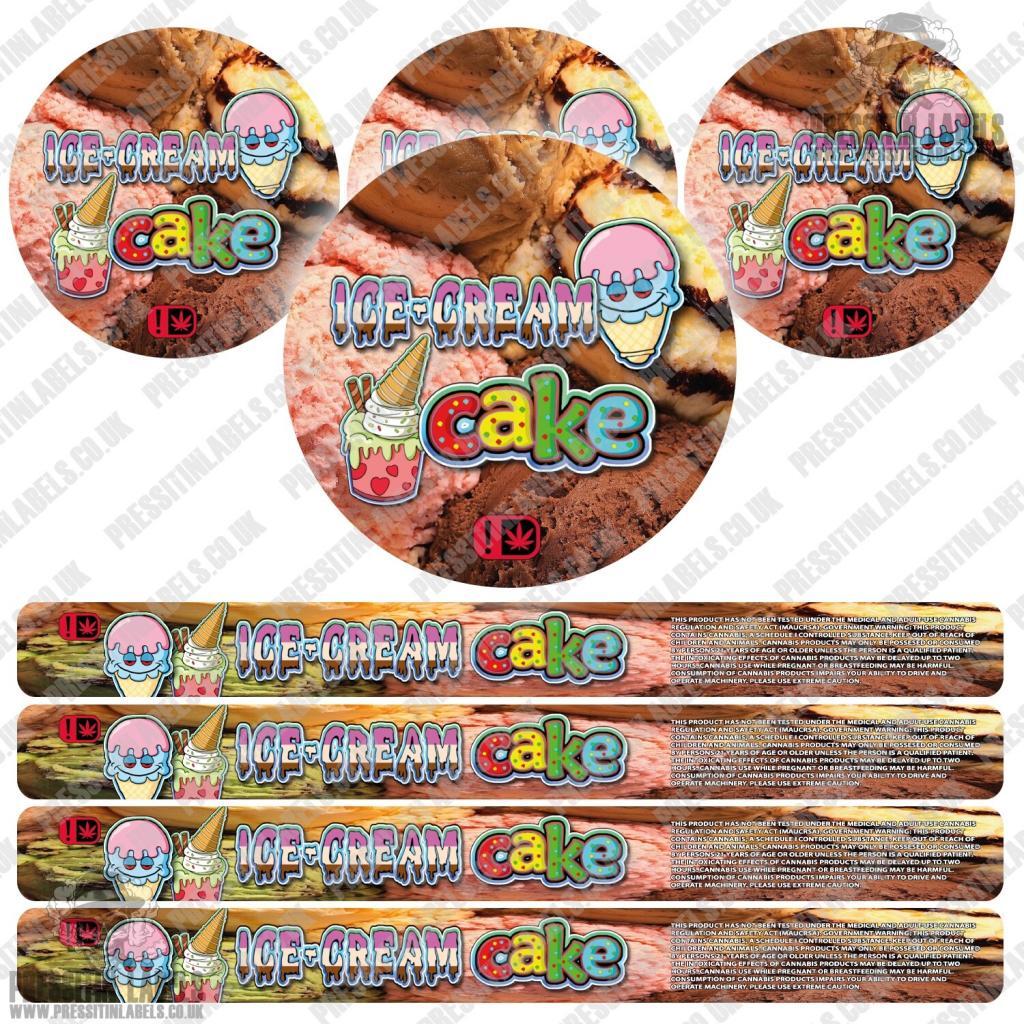 Ice Cream Cake Pressitin Labels - 3.5g 100ml Self Seal Tuna Tin Lid and ...