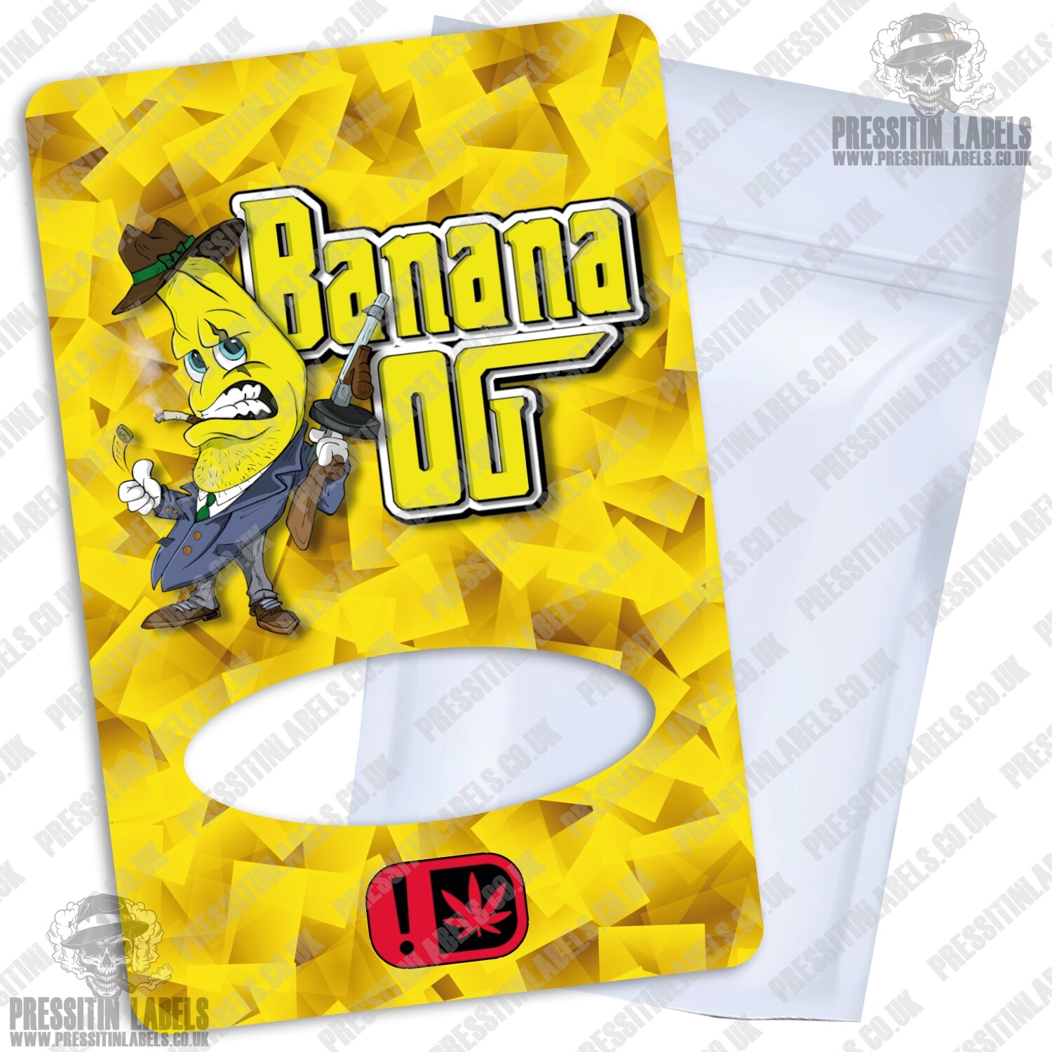 Banana OG Type 2 Mylar Bag Labels - Baggies Sticker Labels - Pressitin ...