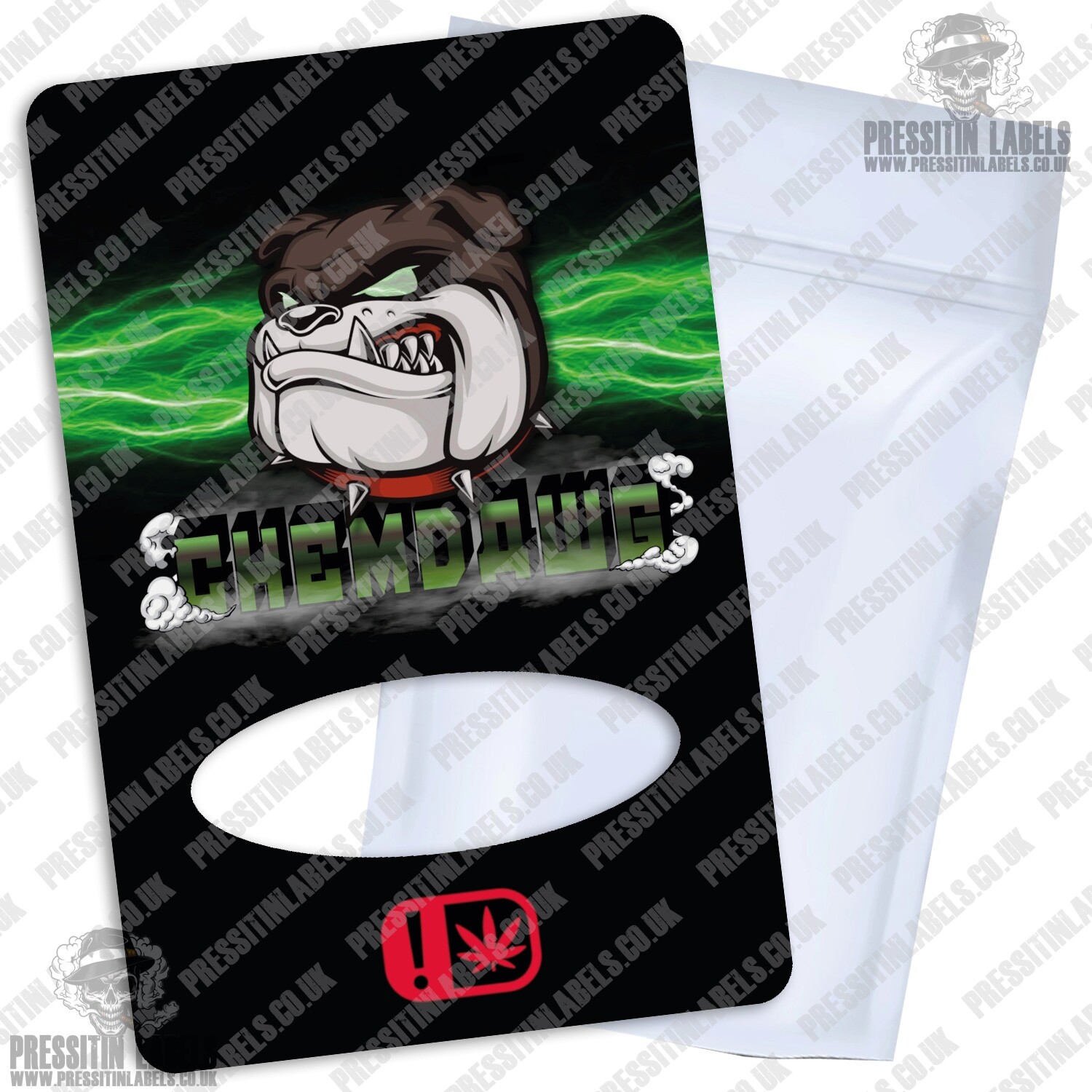 Chemdawg Mylar Bag Labels - Baggies Sticker Labels - Pressitin Labels