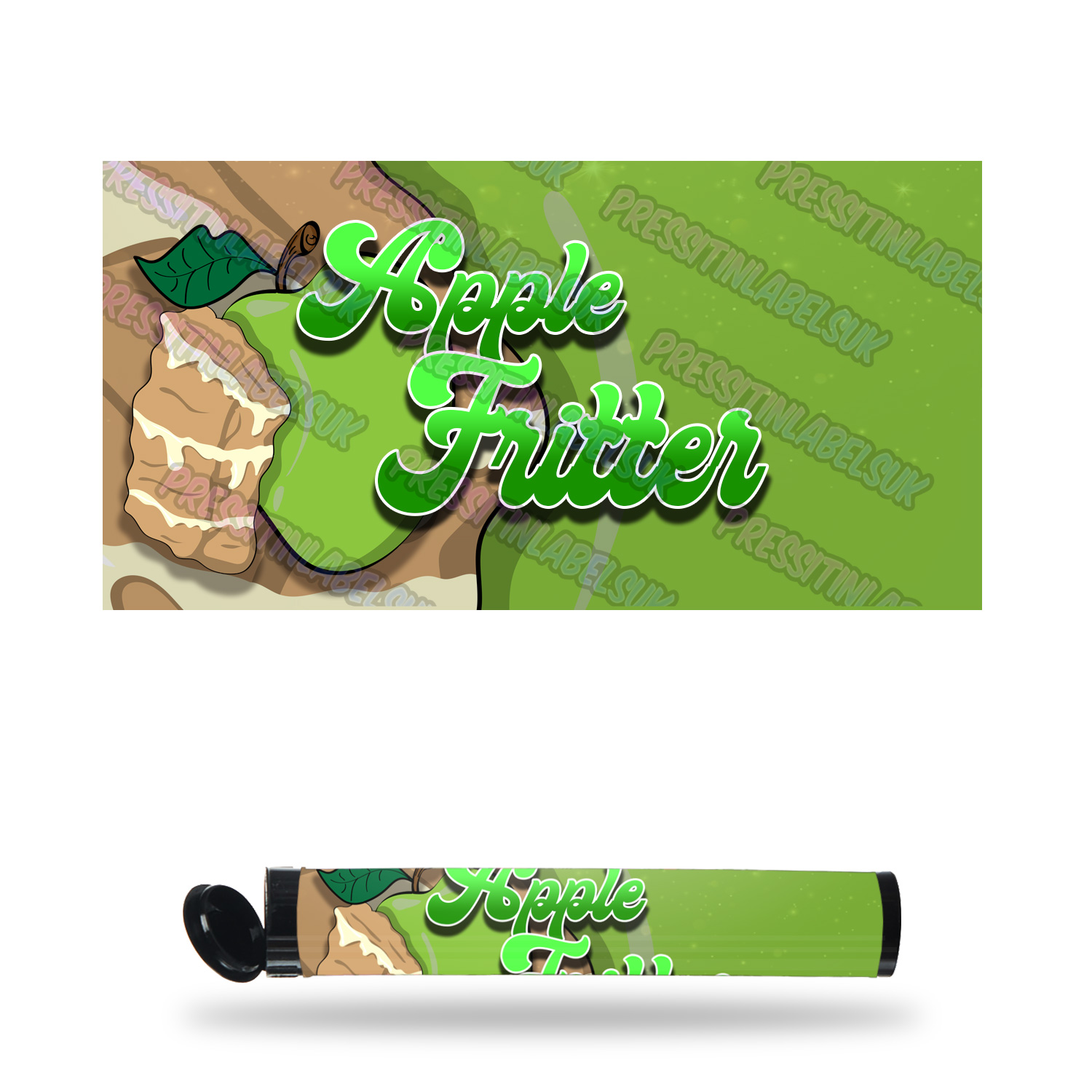 Apple Fritter Pre-Roll Labels - Cali Pre Rolled Stickers - Doob Tube ...