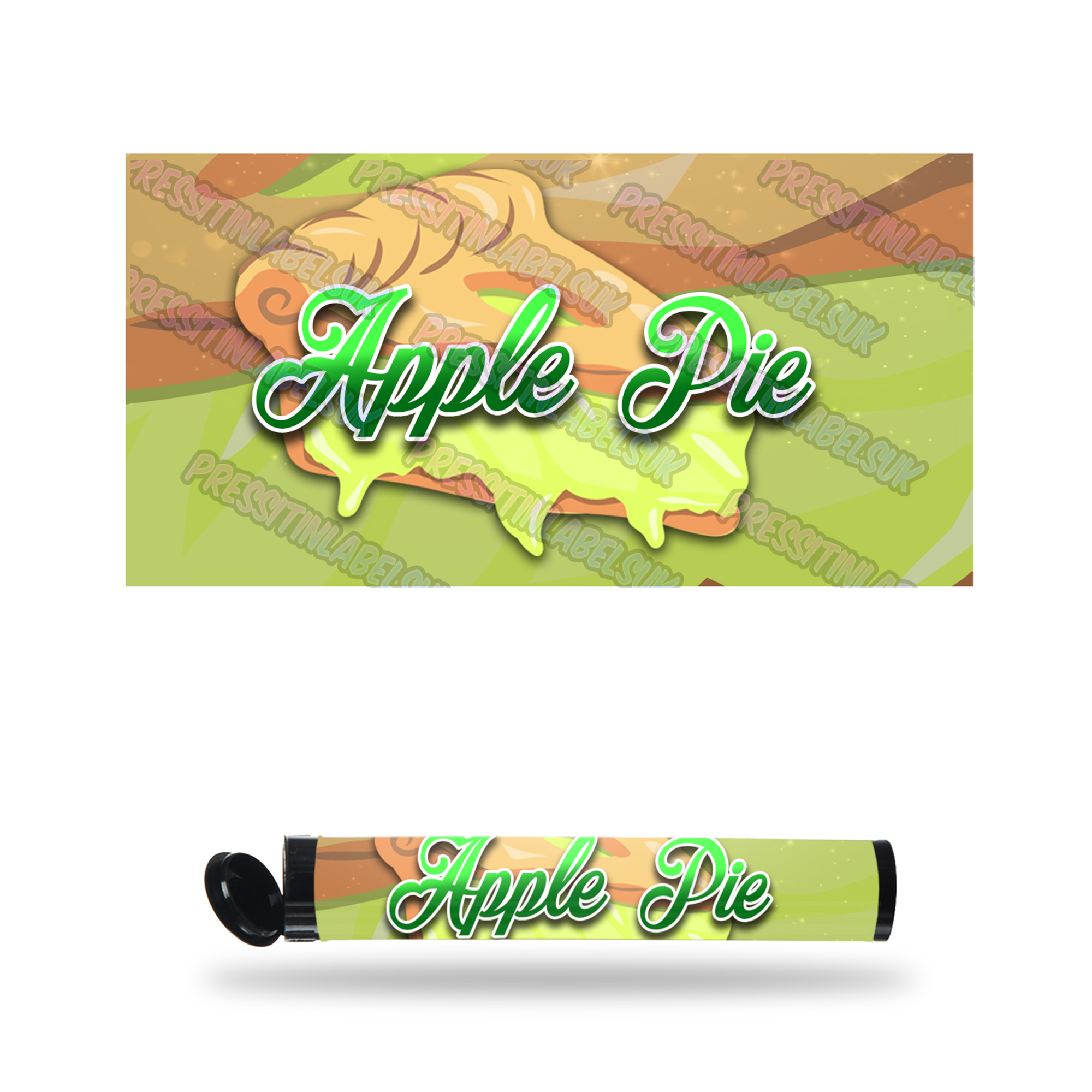 Apple Pie Pre-Roll Labels - Cali Pre Rolled Stickers - Doob Tube Labels ...