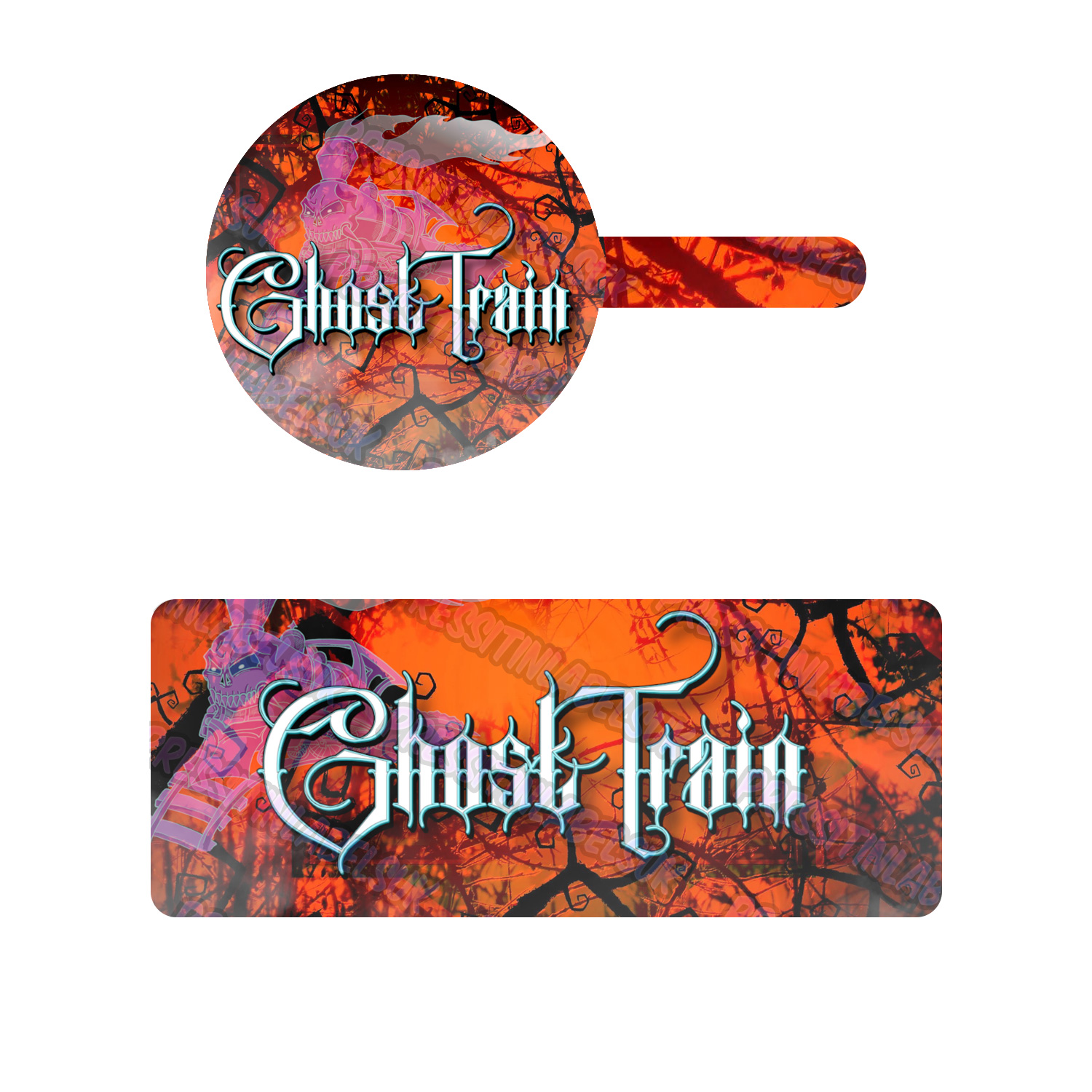 Ghost Train 60ml Glass Jar Tamper Proof Labels - 2oz Jar Stickers ...