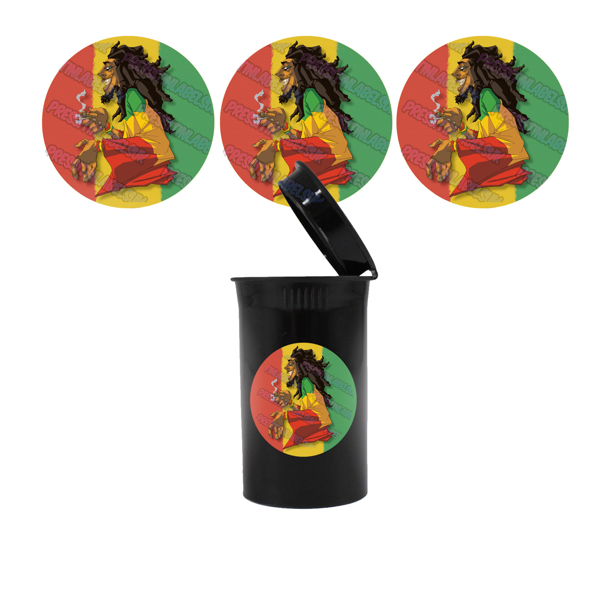 Jamaican Dream Cali Pop Top Slap Stickers - Dram Bottle Labels ...