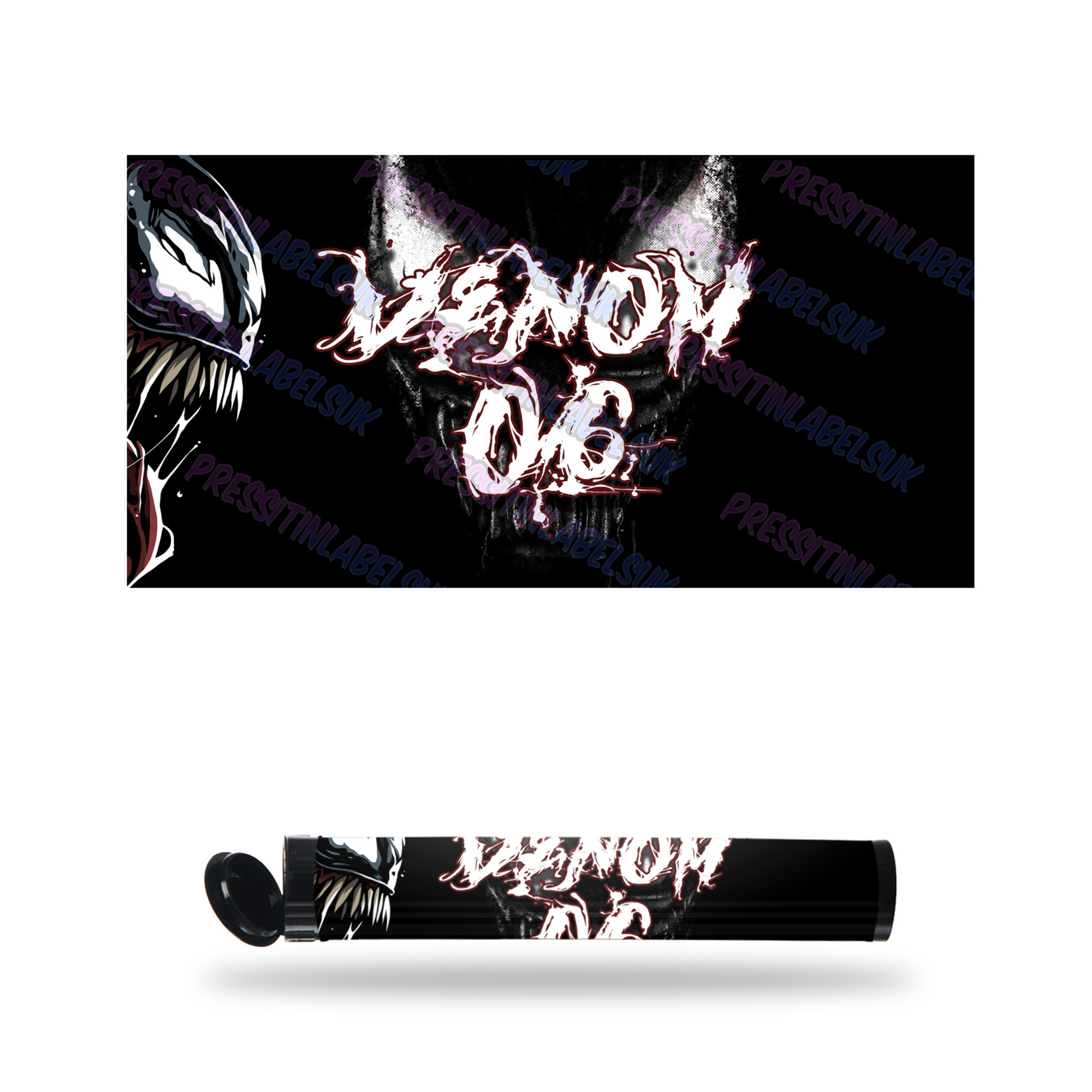 Venom OG Pre-Roll Labels - Cali Pre Rolled Stickers - Doob Tube Labels ...