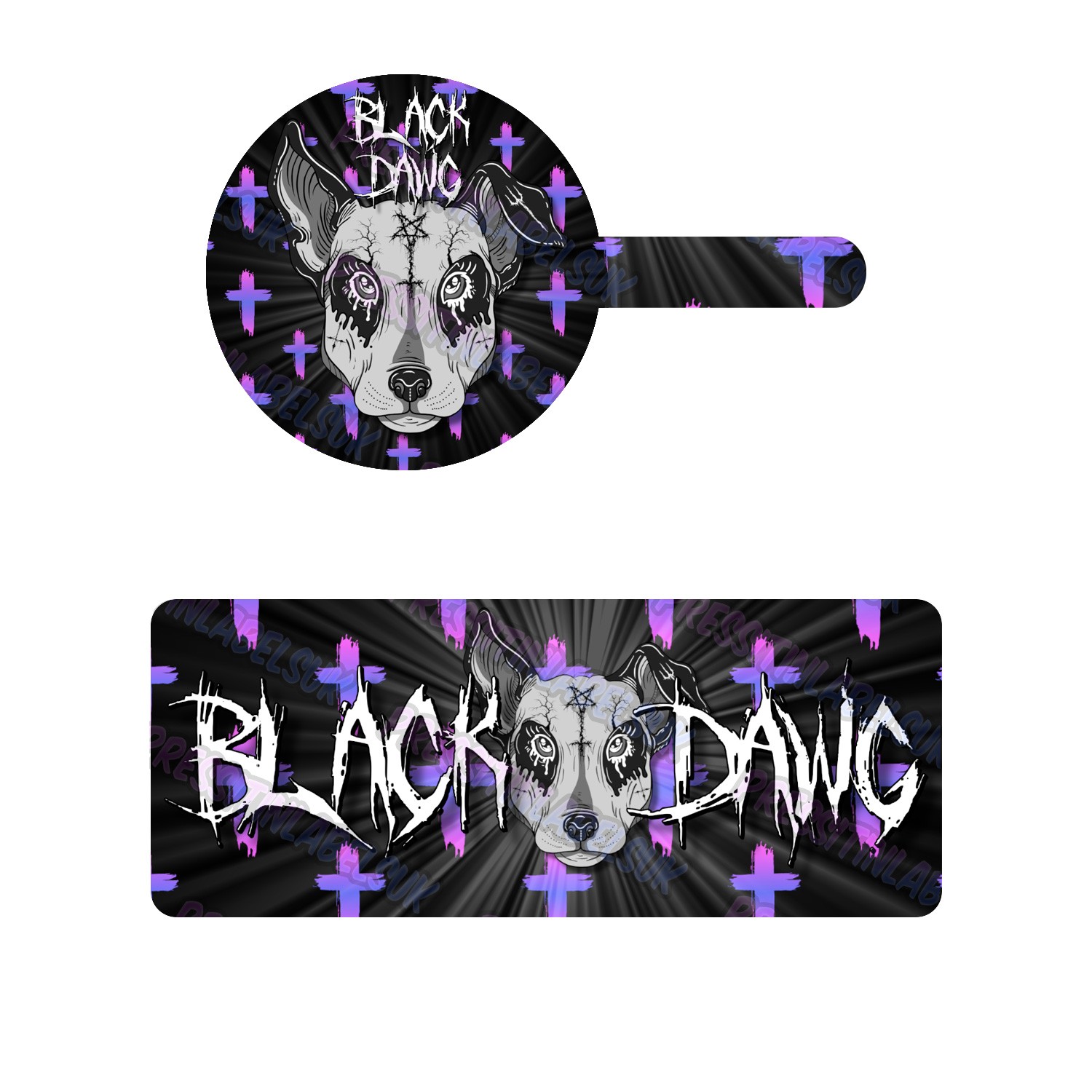 Black Dawg 60ml Glass Jar Tamper Proof Labels - 2oz Jar Stickers ...