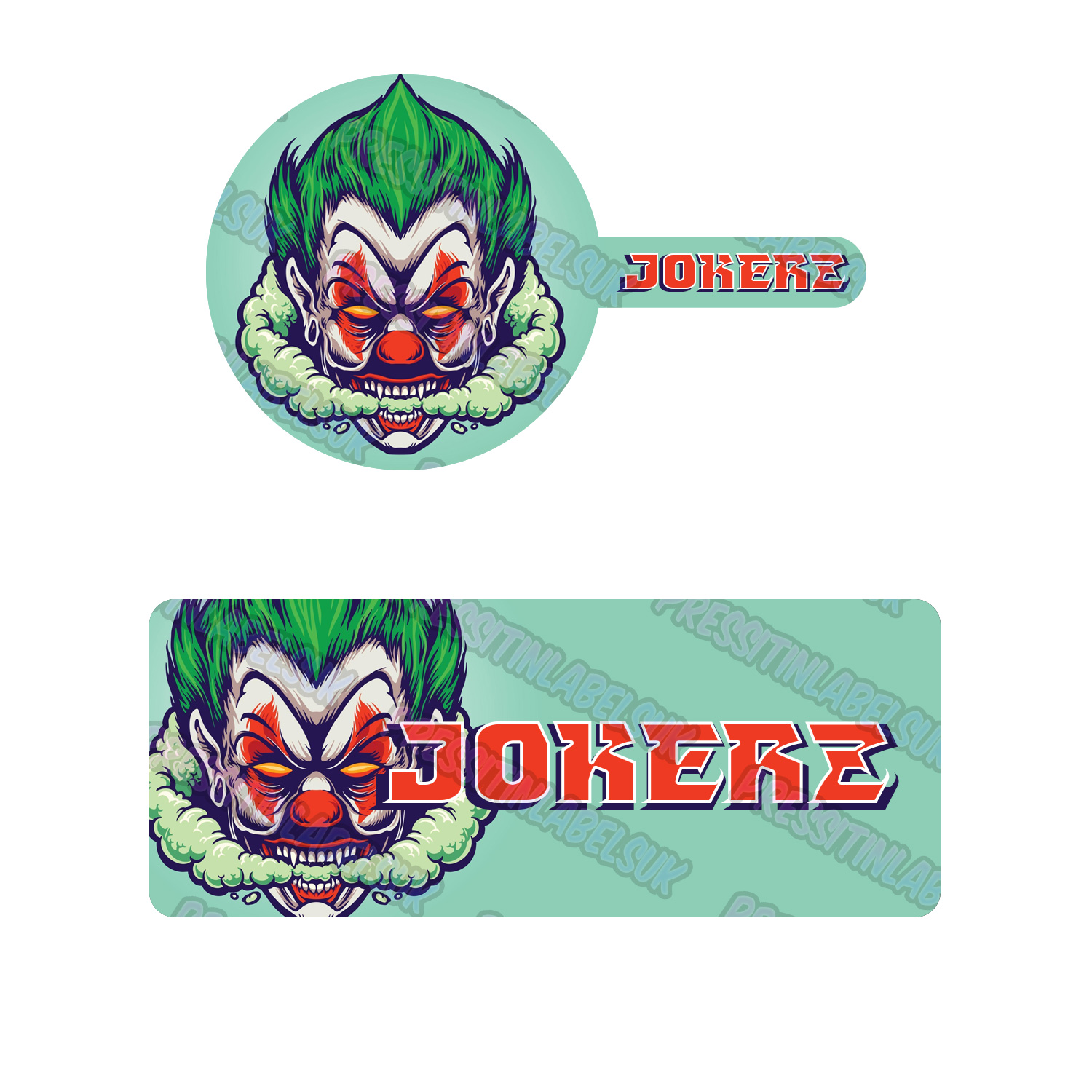 Jokerz 60ml Glass Jar Tamper Proof Labels - 2oz Jar Stickers ...